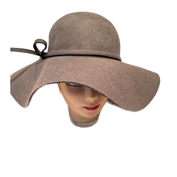 D&Y | Accessories | Dy Wide Brim Wool Basic Floppy Womens Gray Hat One ...